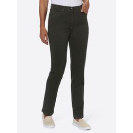 WITT Damen 5-Pocket-Jeans mit Stretch-Anteil, khaki, Gr&ouml;&szlig;e 235