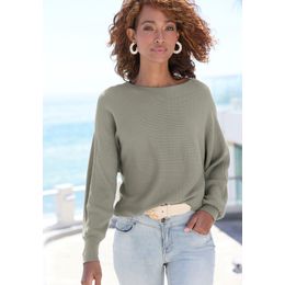 Vivance Damen Strickpullover, khaki, Größe 44/46