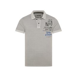 CAMP DAVID Poloshirt Herren Gr&ouml;&szlig;e XXL blau / grau / schwarz