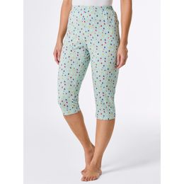 w&auml;schepur w&auml;schepur Damen Capri-Hose, kalkmint-bedruckt, Gr&ouml;&szlig;e 48/50