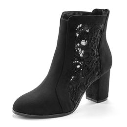 Lascana Damen High-Heel-Stiefelette, schwarz, Größe 39