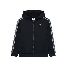 Nike Sportswear Sweatjacke 'CLUB+' Jungen Gr&ouml;&szlig;e 158/170 schwarz / wei&szlig;