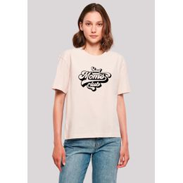 T-Shirt F4NT4STIC "Muttertag Family Vibes f&uuml;r Moms Club", Damen, Gr. L, pink, Obermaterial: 100% Baumwolle, oversize, Rundhals, ohne B&uuml;ndchen, Shirts T-Shirt, Premium Qualit&auml;t