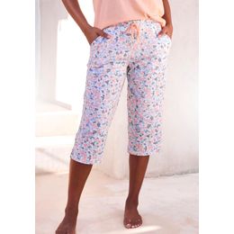 Vivance Dreams Damen Caprihose, Gr. 32orange, graublau, gepunktet, Single Jersey, Obermaterial: 100% Baumwolle, gepunktet, Basic, Hosen, in schmaler