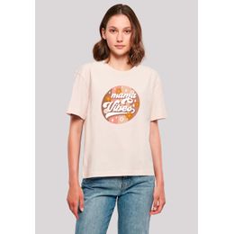T-Shirt F4NT4STIC "Mama Vibes Vintage Inspired Motherhood", Damen, Gr. L, pink, Obermaterial: 100% Baumwolle, oversize, Rundhals, ohne B&uuml;ndchen, Shirts T-Shirt, Premium Qualit&auml;t