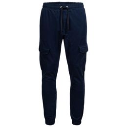 Cargohose Alessandro Salvarini "ASComfi", Herren, Gr. W33L34, Länge 34, blau (dunkelblau), Obermaterial: 98% Baumwolle, 2% Elasthan, Hosen, mit Reißverschluss Taschen