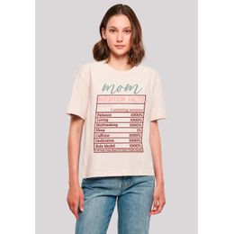 T-Shirt F4NT4STIC "Muttertag Mama Nährwerte Lustig", Damen, Gr. L, pink, Obermaterial: 100% Baumwolle, oversize, Rundhals, ohne Bündchen, Shirts T-Shirt, Premium Qualität
