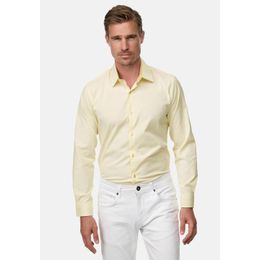 Langarmhemd Rusty Neal, Herren, Gr. 4XL, EURO-Gr&ouml;&szlig;en, gelb (hellgelb), 60% Baumwolle, 37% Polyester, 3% Elasthan, mehrfarbig, Hemden, mit farblich abgesetztem Innenkragen