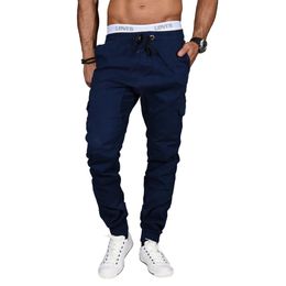 Cargohose Alessandro Salvarini "ASCuffy", Herren, Gr. W32L32, L&auml;nge 32, blau (dunkelblau), Obermaterial: 98% Baumwolle, 2% Elasthan, Hosen Cargohose, Elastischer Bund mit Gummi versehen und zus&auml;tzlichem Tunnelzug
