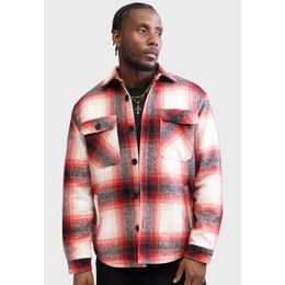 REDEFINED REBEL EST. 2013 Funktionsjacke REDEFINED REBEL "Redefined Rebel Overshirt RRIan Overshirt", Herren, Gr. M, rot (rot check), 100% Polyester, Jacken