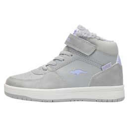 Sneaker Kangaroos "K-CP BOUND MID EV", M&auml;dchen, Gr. 35, grau (ultimate grau, lavendin), Synthetik, Schuhe Sneaker, Wasserdicht, Warmfutter