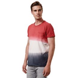 T-Shirt Rusty Neal, Herren, Gr. L, rot (rot, mehrfarbig), 100% Baumwolle, gestreift, mehrfarbig, normal, Rundhals, Shirts T-Shirt, in toller Used-Optik