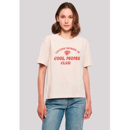 T-Shirt F4NT4STIC "Mothers Day Cool Moms Club", Damen, Gr. L, pink, Obermaterial: 100% Baumwolle, oversize, Rundhals, ohne Bündchen, Shirts T-Shirt, Premium Qualität