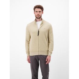 Lerros Herren Strickfleecejackenordic olive, Gr. L, unifarben, Strick, Obermaterial: 100% Baumwolle, Jacken, mit Rei&szlig;verchluss