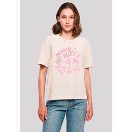 T-Shirt F4NT4STIC "Mermaid Of Duty", Damen, Gr. L, pink, Obermaterial: 100% Baumwolle, oversize, Rundhals, ohne B&uuml;ndchen, Shirts T-Shirt, Premium Qualit&auml;t