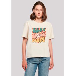 T-Shirt F4NT4STIC "Muttertag Pet Lover Vintage Beste Hunde Mama", Damen, Gr. L, wei&szlig; (sandwei&szlig;), Obermaterial: 100% Baumwolle, oversize, Rundhals, ohne B&uuml;ndchen, Shirts T-Shirt, Premium Qualit&auml;t