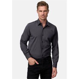 Langarmhemd Rusty Neal, Herren, Gr. M, EURO-Gr&ouml;&szlig;en, grau (anthrazit), 60% Baumwolle, 37% Polyester, 3% Elasthan, unifarben, Hemden, mit trendigem Farbkontrast