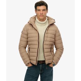 Superdry Herren Gesteppt Fuji Kapuzenjacke, Beige - Gr&ouml;&szlig;e: XL 10202020006339UN004