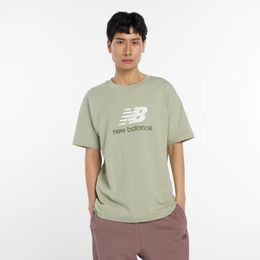 New Balance T-Shirt 'Athletics' Herren Gr&ouml;&szlig;e S oliv / pastellgr&uuml;n / wei&szlig;