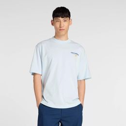 New Balance T-Shirt Herren Gr&ouml;&szlig;e M blau / hellblau / gelb / schwarz