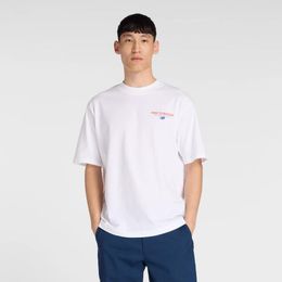 New Balance T-Shirt Herren Gr&ouml;&szlig;e XL blau / koralle / schwarz / wei&szlig;