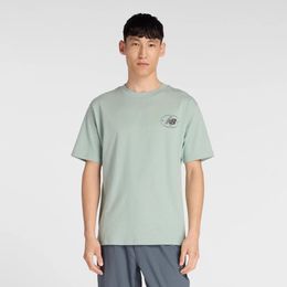 New Balance T-Shirt Herren Gr&ouml;&szlig;e L mint / schwarz