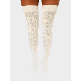 Lycille Over the Knee Socks female Beige size 37-41
