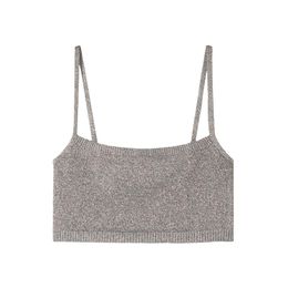 Bershka Stricktop Damen Gr&ouml;&szlig;e L silber