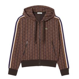 Lacoste Zip-Up Hoodie female Brown size 42
