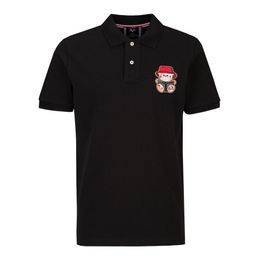 19V69 Italia Poloshirt 'Emilio Bucket' Herren Größe XL creme / dunkelgrün / rot / schwarz