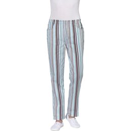 CR&Eacute;ATION L Damen Schlupfhose aus Baumwolle aqua-gestreift Gr&ouml;&szlig;e 24