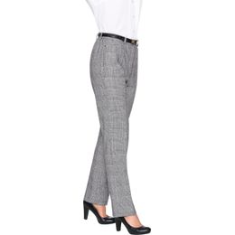 COME ON Damen B&uuml;gelfaltenhose mit Taillenabn&auml;hern schwarz-wei&szlig; Glencheck Gr&ouml;&szlig;e 235