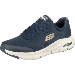 Skechers Sneaker Herren Größe 45 navy / hellgrau / hellorange