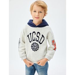 KOTON Sweatshirt Jungen Gr&ouml;&szlig;e 158/164 navy / grau / orange / wei&szlig;