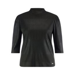 Emilia Lay - Shirt mit Stehkragen, schwarz, Gr. 44 / L