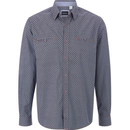 Babista Hemd 'Liodetto' Herren Größe M marine / dunkelorange / weiß
