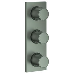 Grohe Unterputzventil Grohtherm F 100755 3-fach ohne Unterputz-K&ouml;rper satin steel, 100755MS00 100755MS00