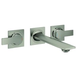 Grohe 3-Loch-Waschtisch-Wandbatterie Allure 20193_2 f&uuml;r 29025 Ausl. 208mm satin steel, 20193MS2 20193MS2