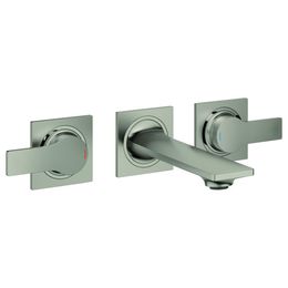 Grohe 3-Loch-Waschtisch-Wandbatterie Allure 20189_2 f&uuml;r 29025 Ausl. 150mm satin steel, 20189MS2 20189MS2