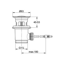 Grohe EICHELBERG Ablaufgarnitur 440038 1 1/4'' f&uuml;r Waschtisch- und Bidetbatterien chrom, 44003826 44003826
