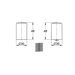 Grohe EICHELBERG Druckknopf und Feder 440017 f&uuml;r Unterputz-Umstellung 440018 chrom, 44001726 44001726