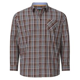 CHARLES COLBY Hemd 'Duke Malachai' Herren Gr&ouml;&szlig;e XL navy / karamell / dunkelrot / wei&szlig;