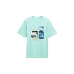 Tom Tailor T-Shirt Herren Größe XL azur / anthrazit / mint / rosé