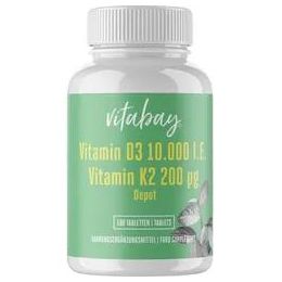 Vitamin D3 Depot 10000 Ie + Vitamin K2 200 Mcg 180 ST