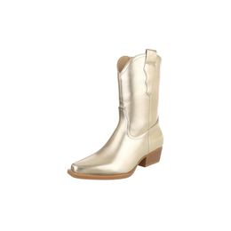 Ital-Design Cowboystiefel Damen Gr&ouml;&szlig;e 39 gold Winterschuhe