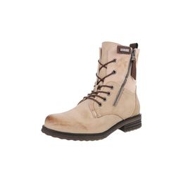 Ital-Design Schn&uuml;rstiefelette Damen Gr&ouml;&szlig;e 41 beige / braun Winterschuhe