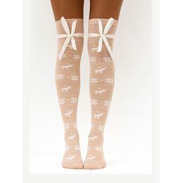 Lycille Over the Knee Socks female Beige size 37-41