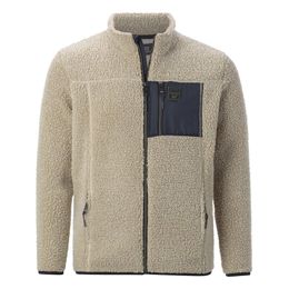 Jan Vanderstorm Fleecejacke 'Helskog' Herren Gr&ouml;&szlig;e 5XL beige / navy