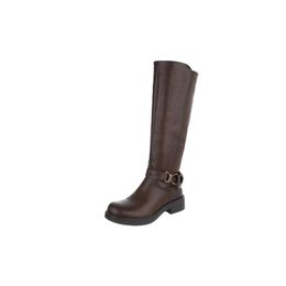 Ital-Design Stiefel Damen Gr&ouml;&szlig;e 41 braun Winterschuhe