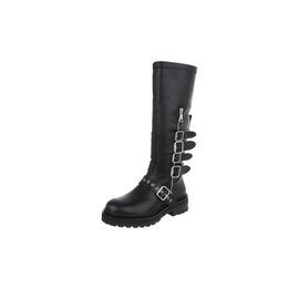Ital-Design Stiefel Damen Gr&ouml;&szlig;e 40 schwarz Winterschuhe